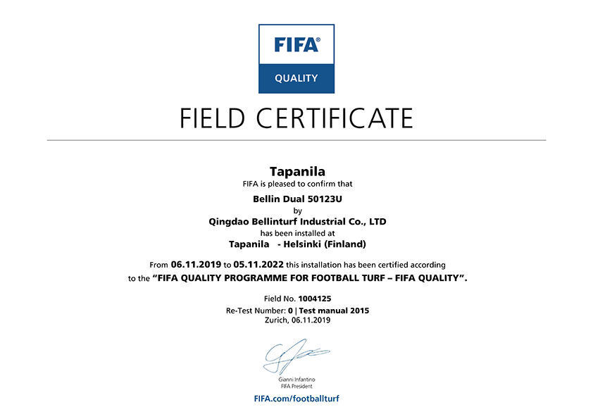 FIFA qualification,base for artificial turf,turfy - Bellinturf