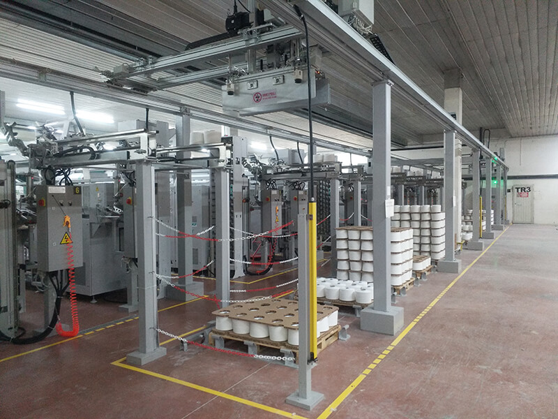 Roving frame and bobbin transportation system , Intelligent cone ...