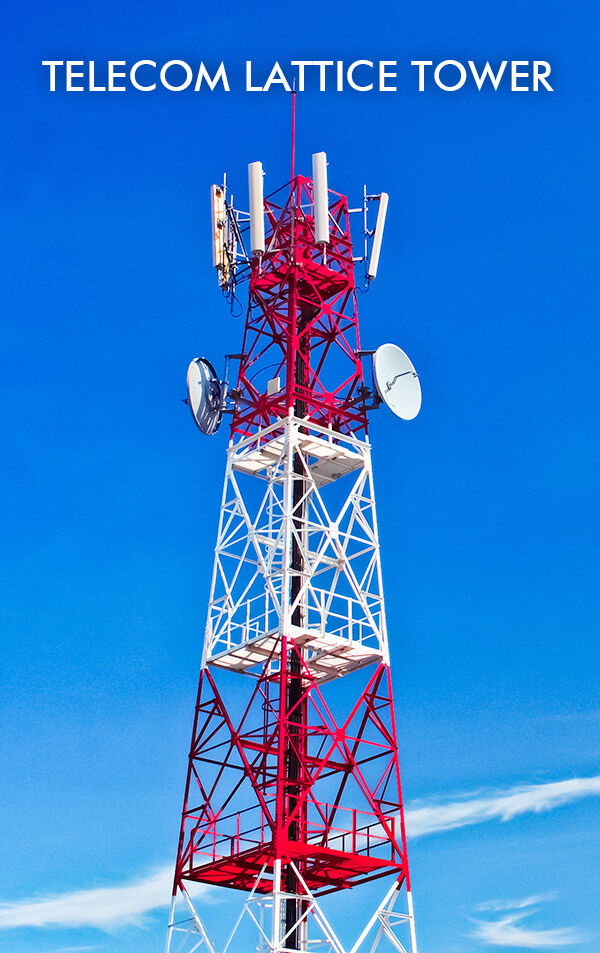 Telecom Lattice Tower , Guyed Mast , Transmission Line Tower ...